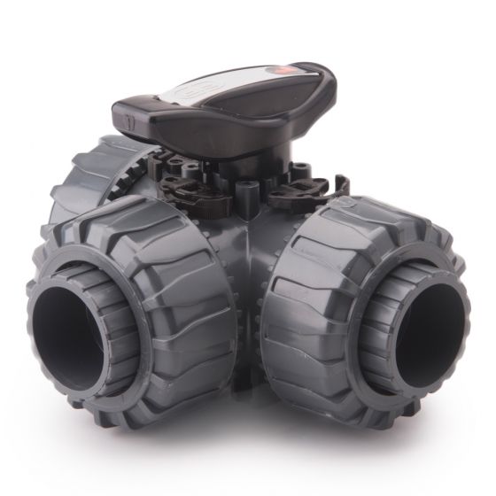 PVC 3 Way Ball Valve | Durapipe | PVCu Valves & Strainers | Pipestock