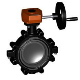 PVC-C Lugstyle Gear Handwheel Butterfly Valve | EPDM | + GF