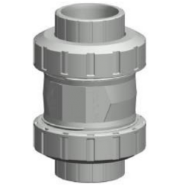 PVC-C Spring Loaded Check Valve | Plain | EPDM | Metric | + GF