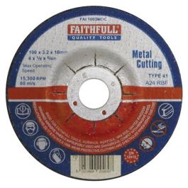 Depressed Centre Metal Cut Off Disc | Metal Cut Off Discs | Faithfull