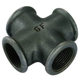 Cross Female | Malleable Iron | Black