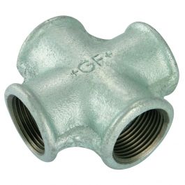 Cross Female | Malleable Iron | Galvanised