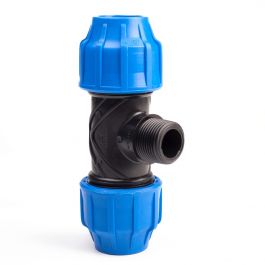 Tee | Male Thread | MDPE Pipe Fittings | Compression