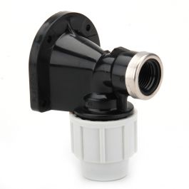 Polypropylene Wall Plate Elbow 90° | Plasson | Pipestock