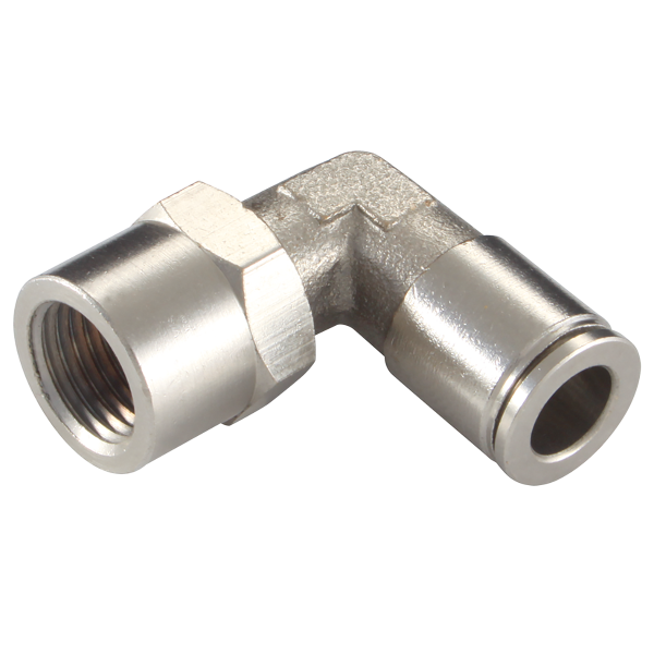8 bar Metal Push-In Female Swivel Elbow | Compressed Air | Pipestock
