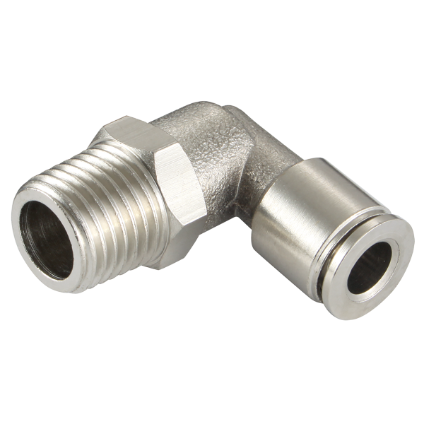 8 bar Metal Push-In Male Stud Swivel Elbow BSPT | Compressed Air ...