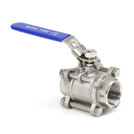 Stainless Steel 3 Piece Ball Valve | BSPP Thread | Pipestock