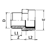 ABS Adaptor | Inch | Plain Male x Threaded Female