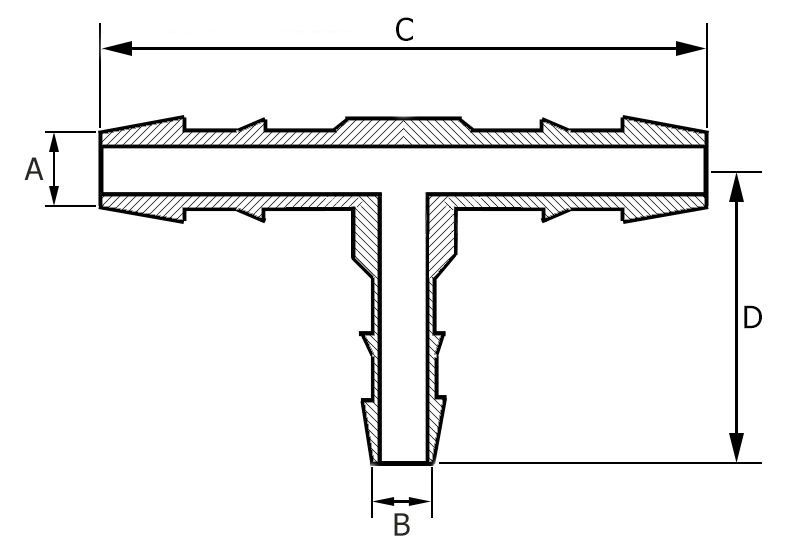 Equal Tee | Acetal | Hosetails