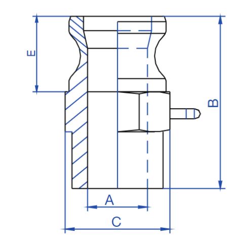 Type F Plug | SS | Camlock Hose Fittings