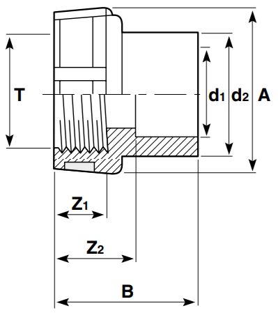 Adaptor Plain x Female BSP | Fittings | ABS | Durapipe