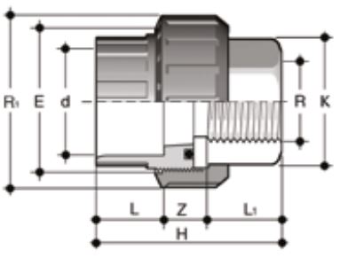 Composite Union Plain x SS Female BSP | Fittings | ABS | Durapipe