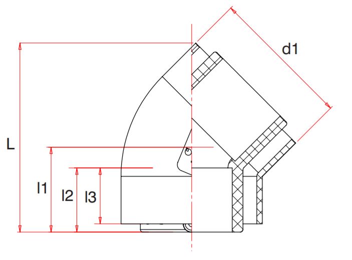 Elbow 45° | Close-Fit | Durapipe PLX