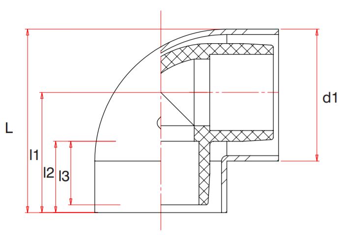 Elbow 90° | Secondary Contained | Blue | Durapipe PLX