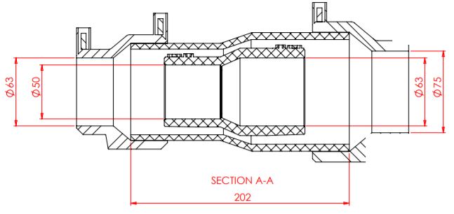 Reducing Coupling | Close-Fit | Blue | Durapipe PLX