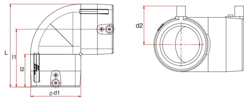 Elbow 90° | Single Wall | Blue | Durapipe PLX