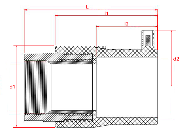 Female Flange BSP | Close-Fit | Durapipe PLX