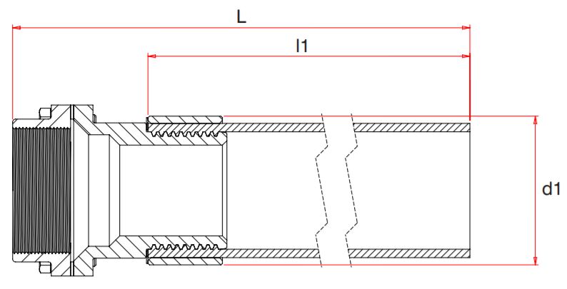Long Spigot x Female Flange BSP | Single Wall | Durapipe PLX