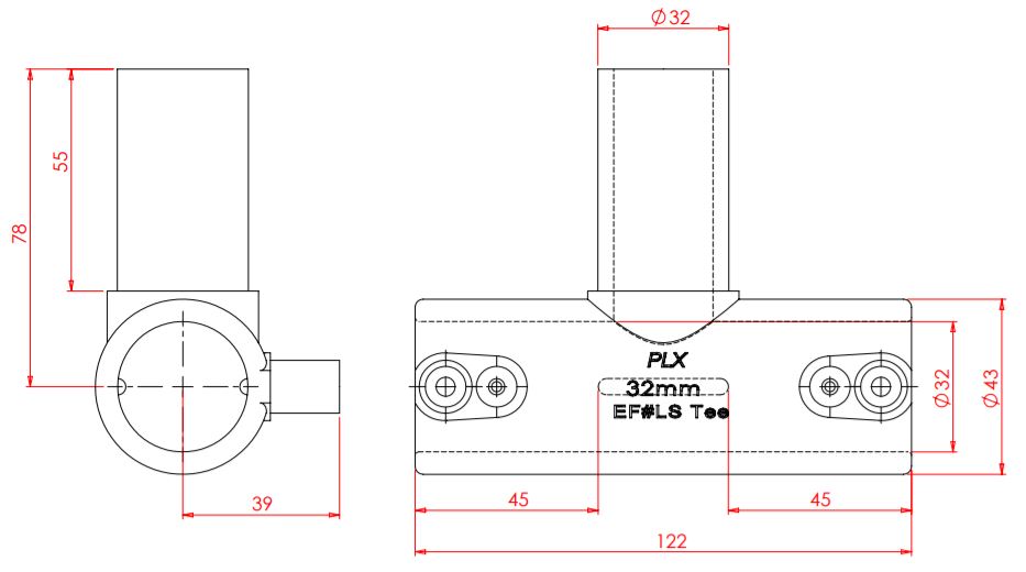 Spigot Tee 90° | Single Wall | Blue | Durapipe PLX