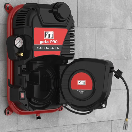 Pro Wall-Mounted Compressor With Hose Reel |Assembled | Space-Saving