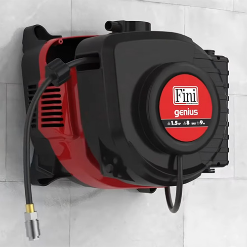 Wall-Mounted Compressor With Hose Reel | 8 Bar | Compact
