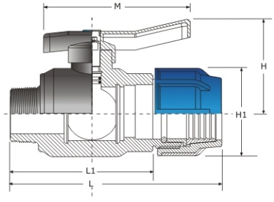 MDPE Ball Valve/M BSP