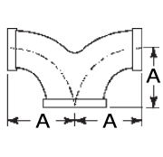Twin Elbow 90 | Crane | Malleable Iron | Black