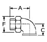 Union Elbow 90 Female | Crane | Malleable Iron | Galvanised