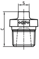 Plug Beaded | Malleable Iron | Black